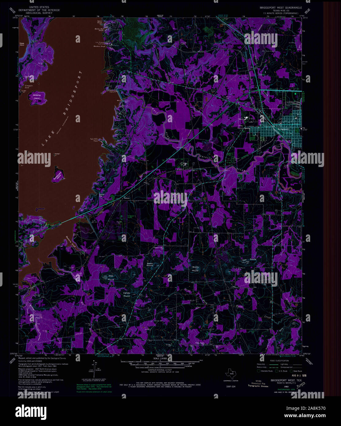 Map of bridgeport texas hi-res stock photography and images - Alamy