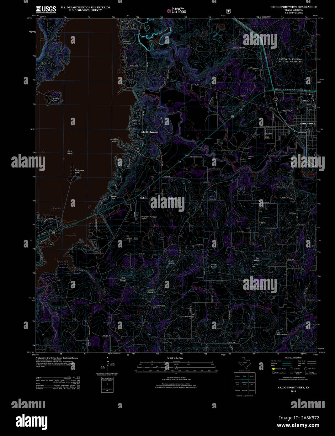 Map of bridgeport texas hi-res stock photography and images - Alamy