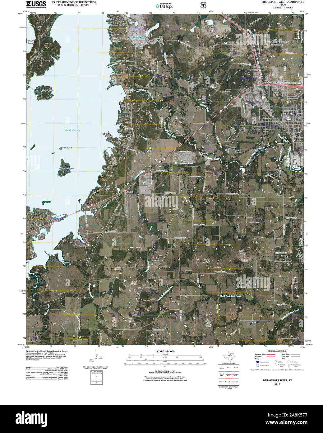 Map of bridgeport texas hi-res stock photography and images - Alamy