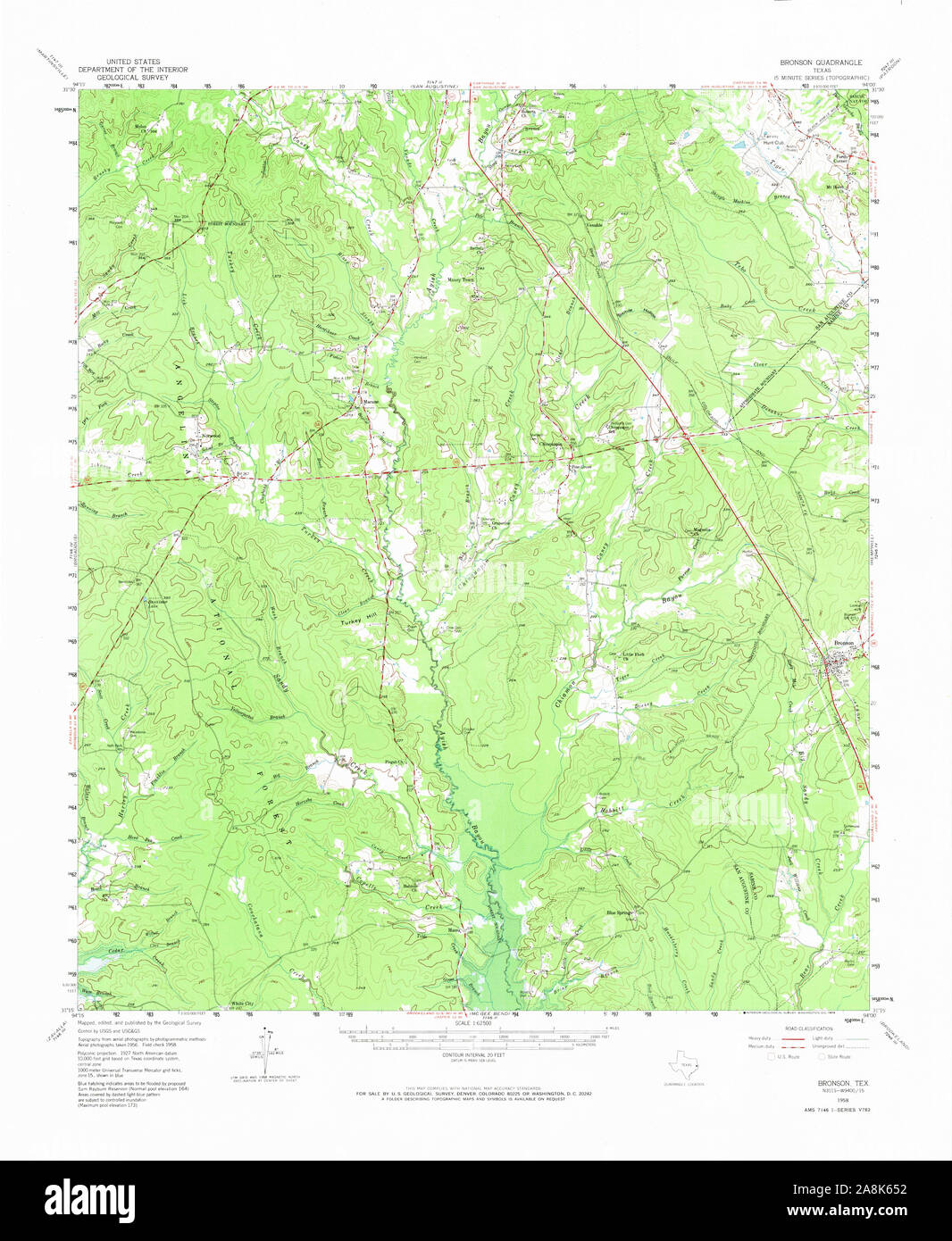 Map of bronson hi-res stock photography and images - Alamy