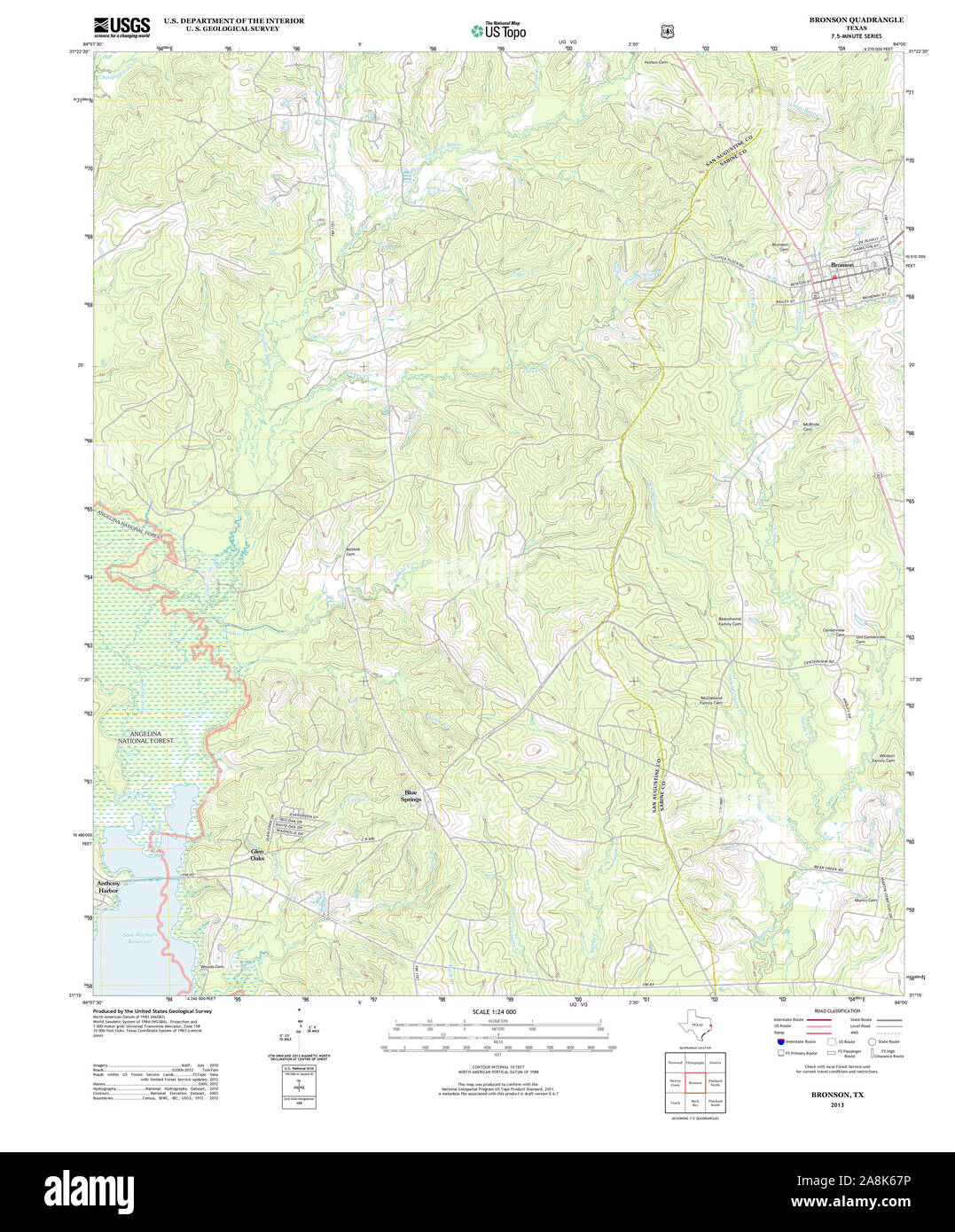 Map of bronson hi-res stock photography and images - Alamy