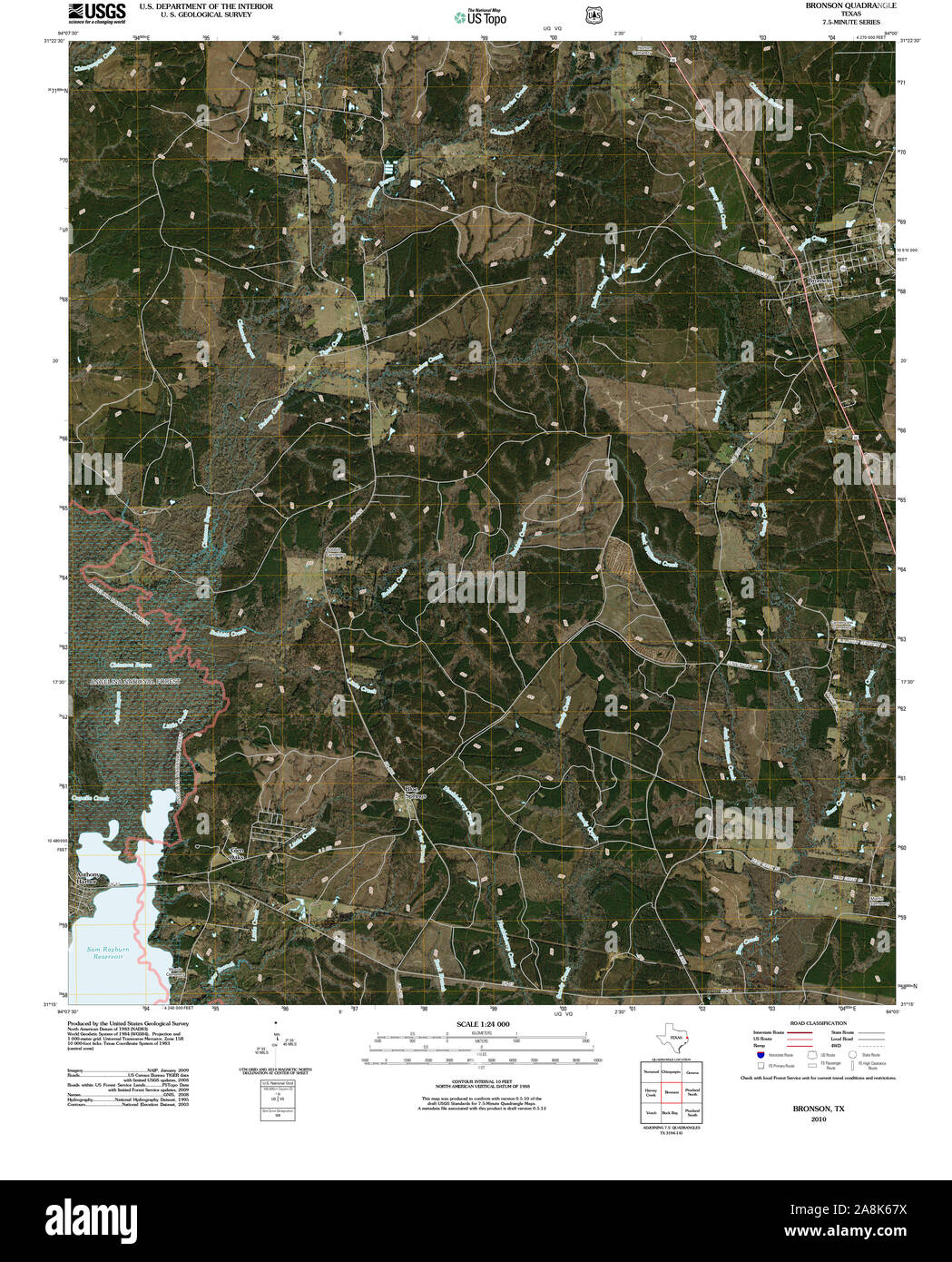 Map of bronson hi-res stock photography and images - Alamy