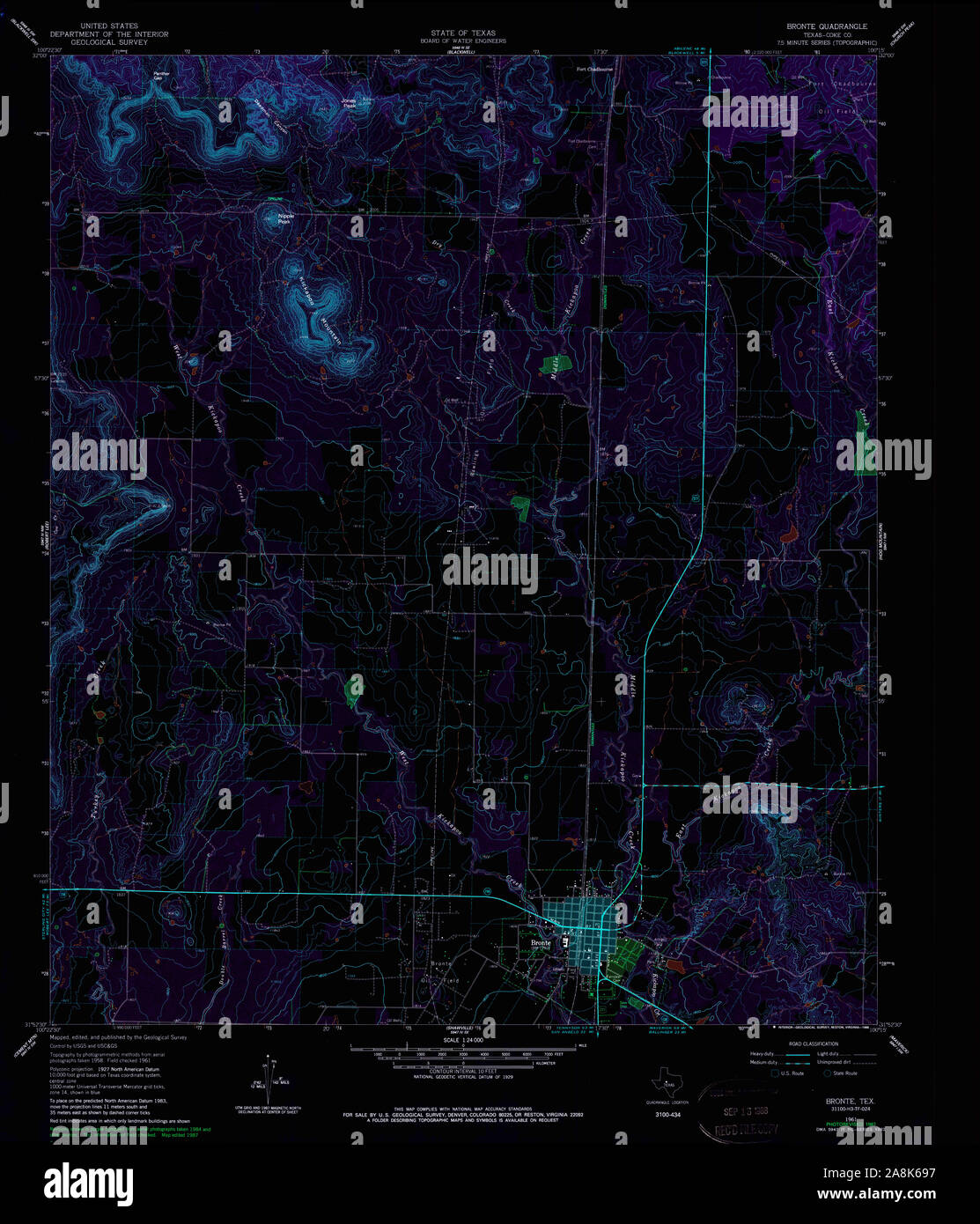 Bronte texas map hi-res stock photography and images - Alamy