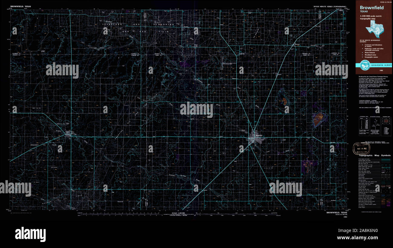 Map of brownfield texas hi-res stock photography and images - Alamy