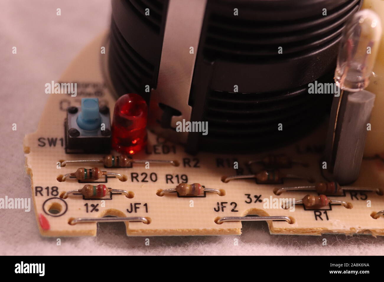 The circuit board of a First Alert smoke alarm circa around 2009 Stock ...