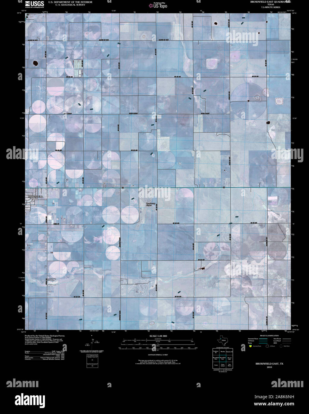 Map of brownfield texas hi-res stock photography and images - Alamy