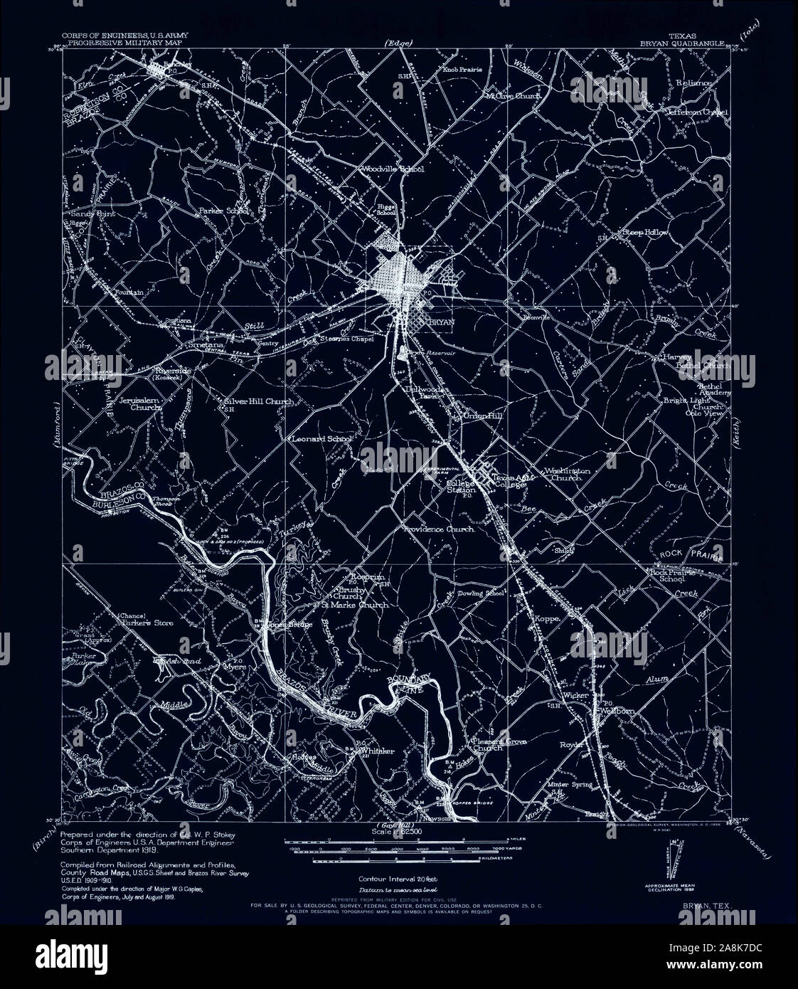 Map of bryan texas hi-res stock photography and images - Alamy