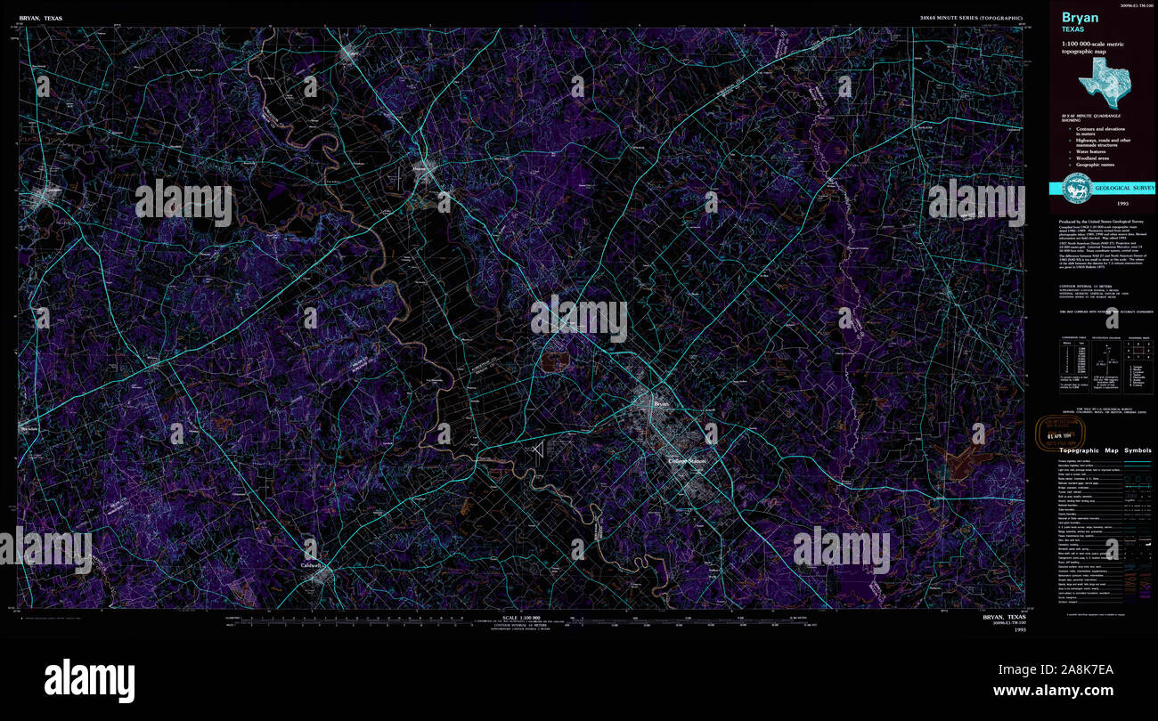 Map of bryan texas hi-res stock photography and images - Alamy