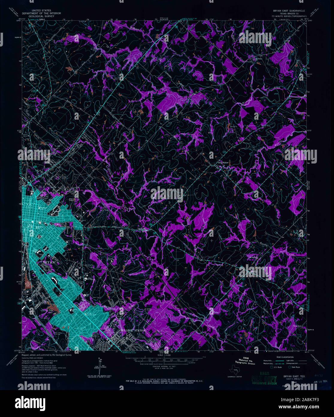 Map of bryan texas hi-res stock photography and images - Alamy