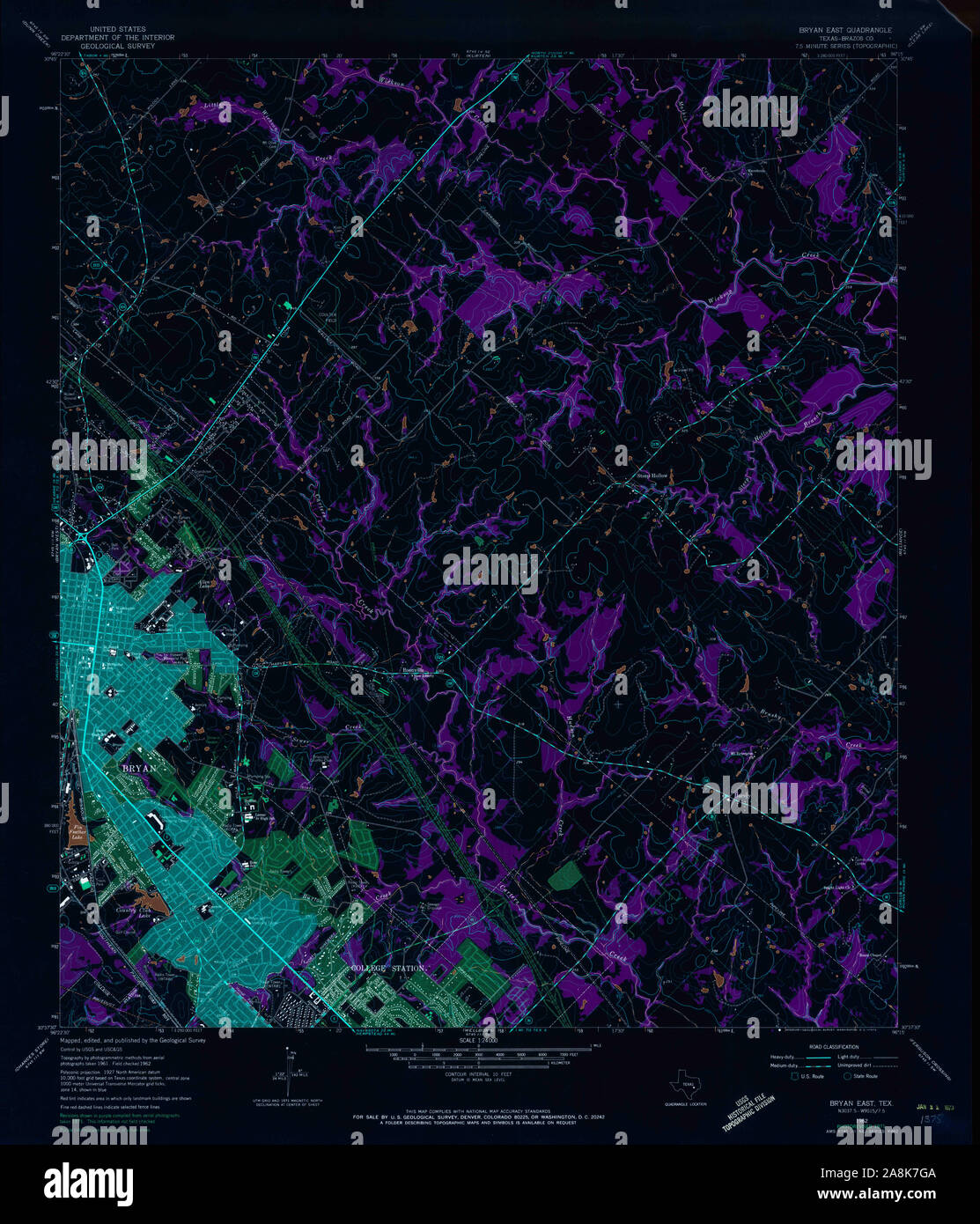Map of bryan texas hi-res stock photography and images - Alamy