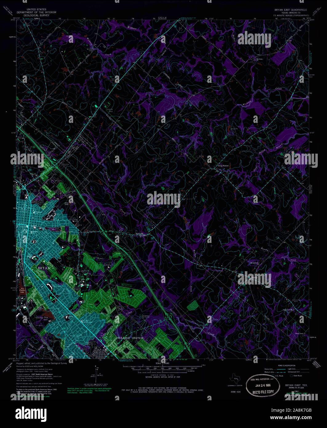 Map of bryan texas hi-res stock photography and images - Alamy