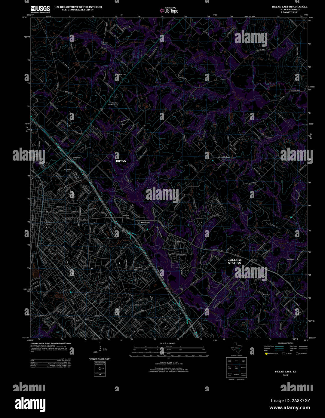 Map of bryan texas hi-res stock photography and images - Alamy