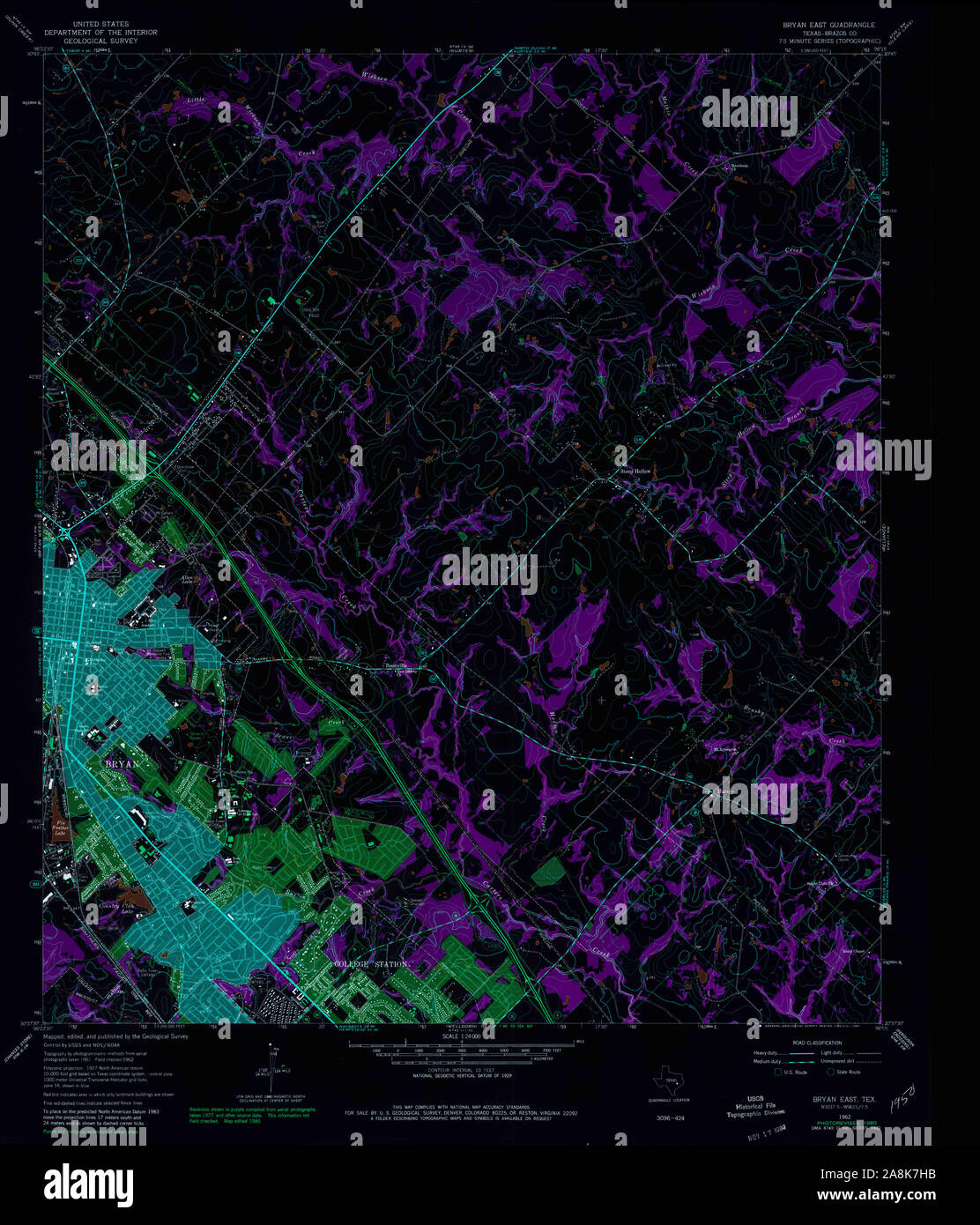Map of bryan texas hi-res stock photography and images - Alamy