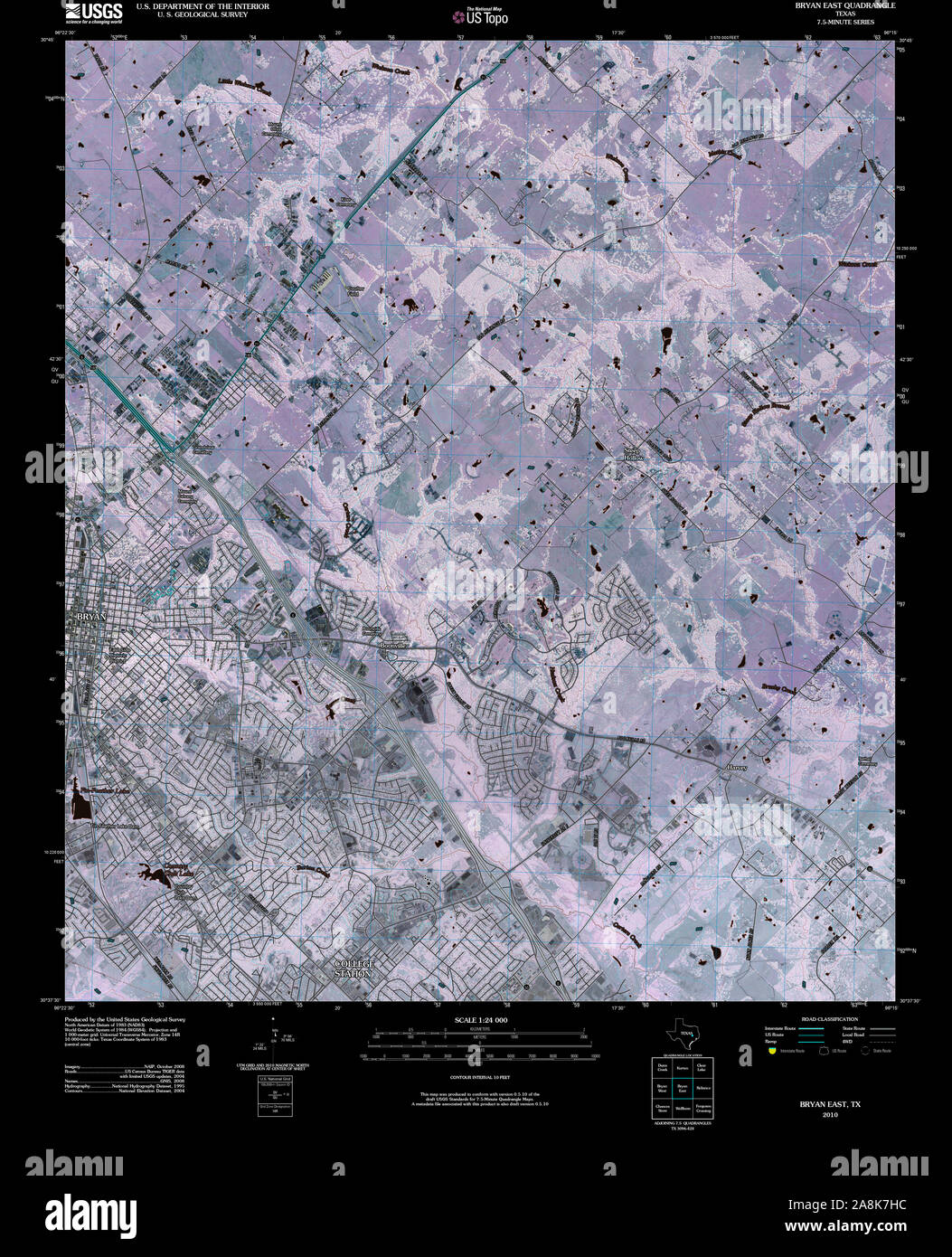 Map of bryan texas hi-res stock photography and images - Alamy