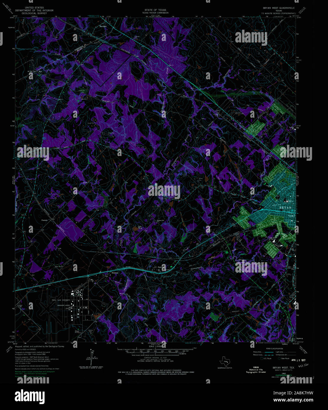 Map of bryan texas hi-res stock photography and images - Alamy