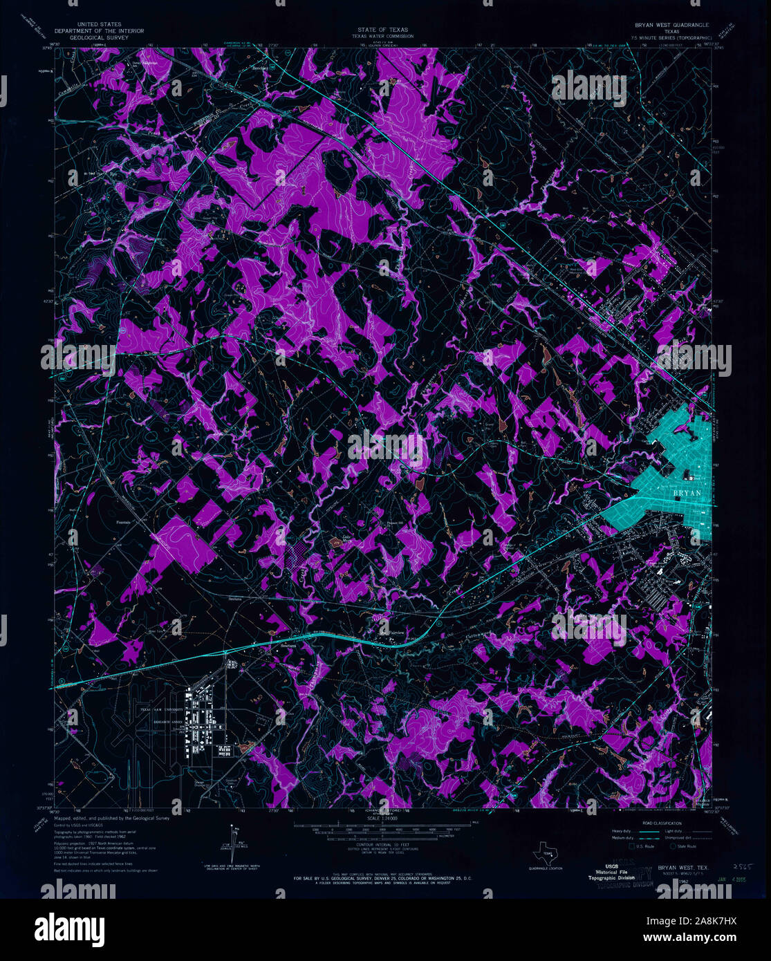 Map of bryan texas hi-res stock photography and images - Alamy