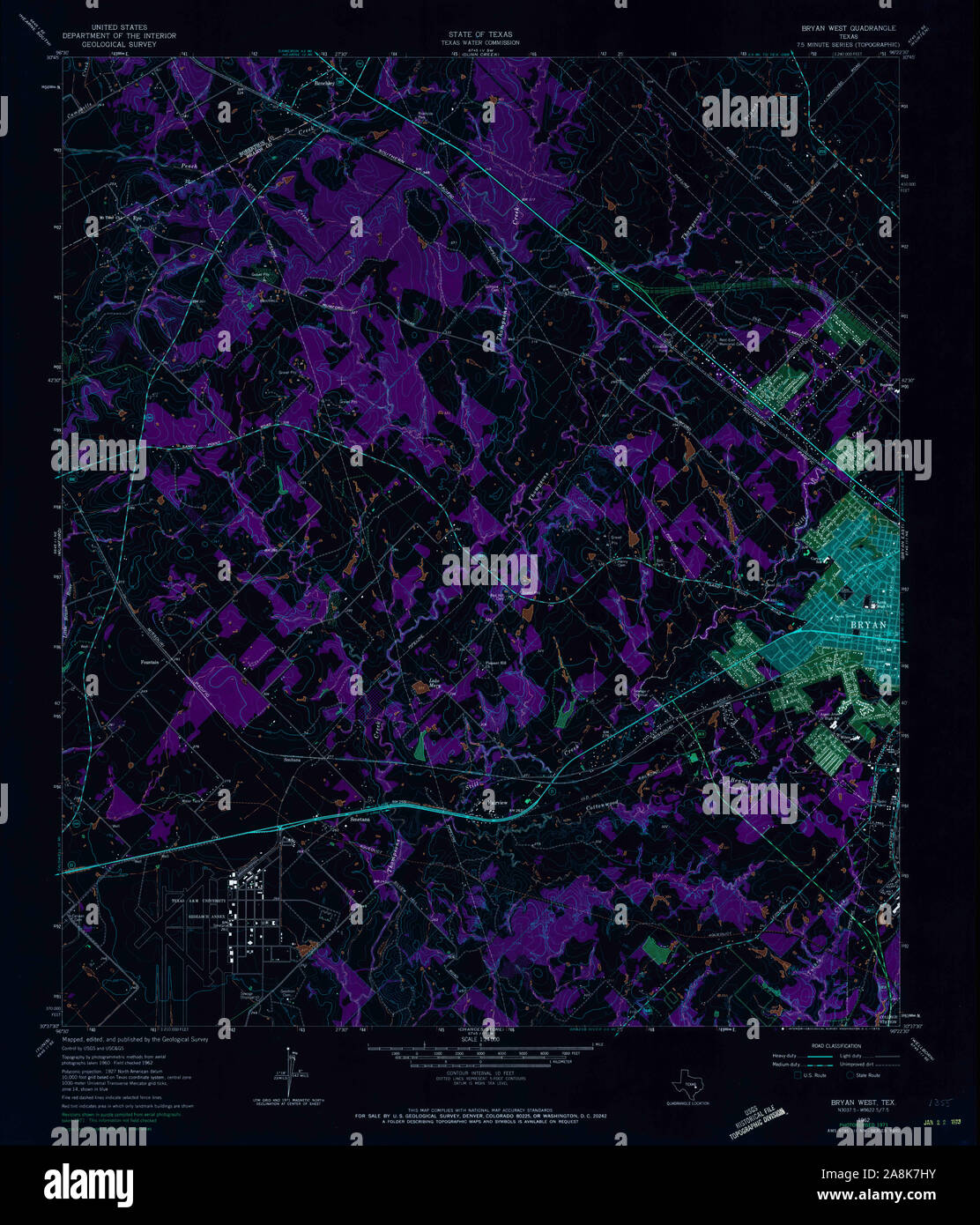 Map of bryan texas hi-res stock photography and images - Alamy