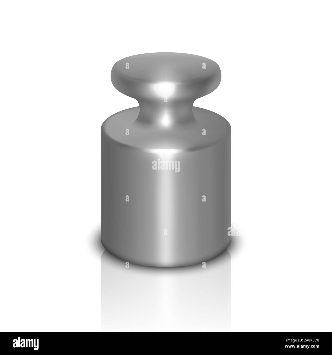 Vector 3d Realistic Metal Steel Gray Calibration Laboratory Weight Icon ...