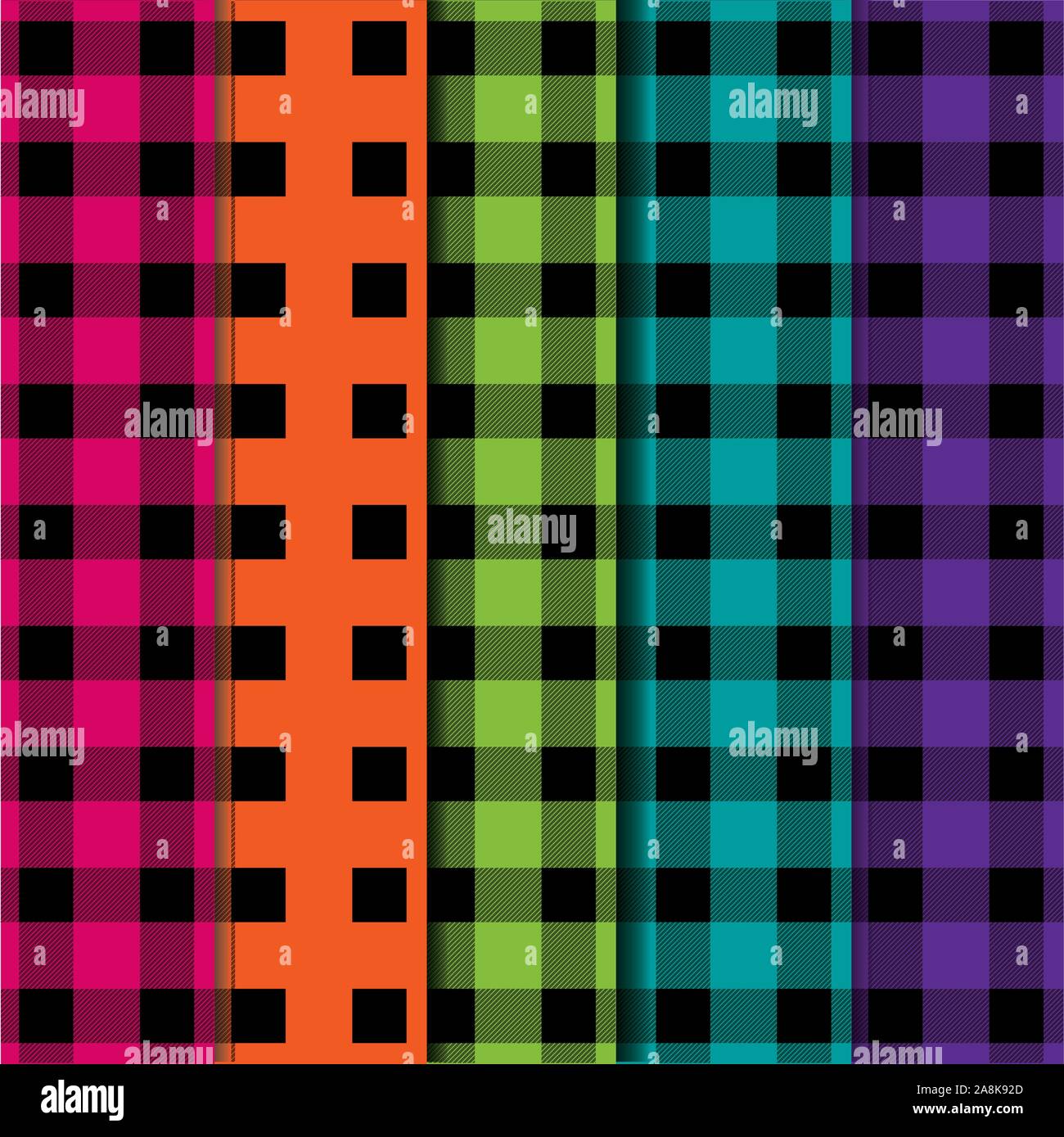 Buffalo plaid lumberjack tartan seamless pattern in vector format Stock ...