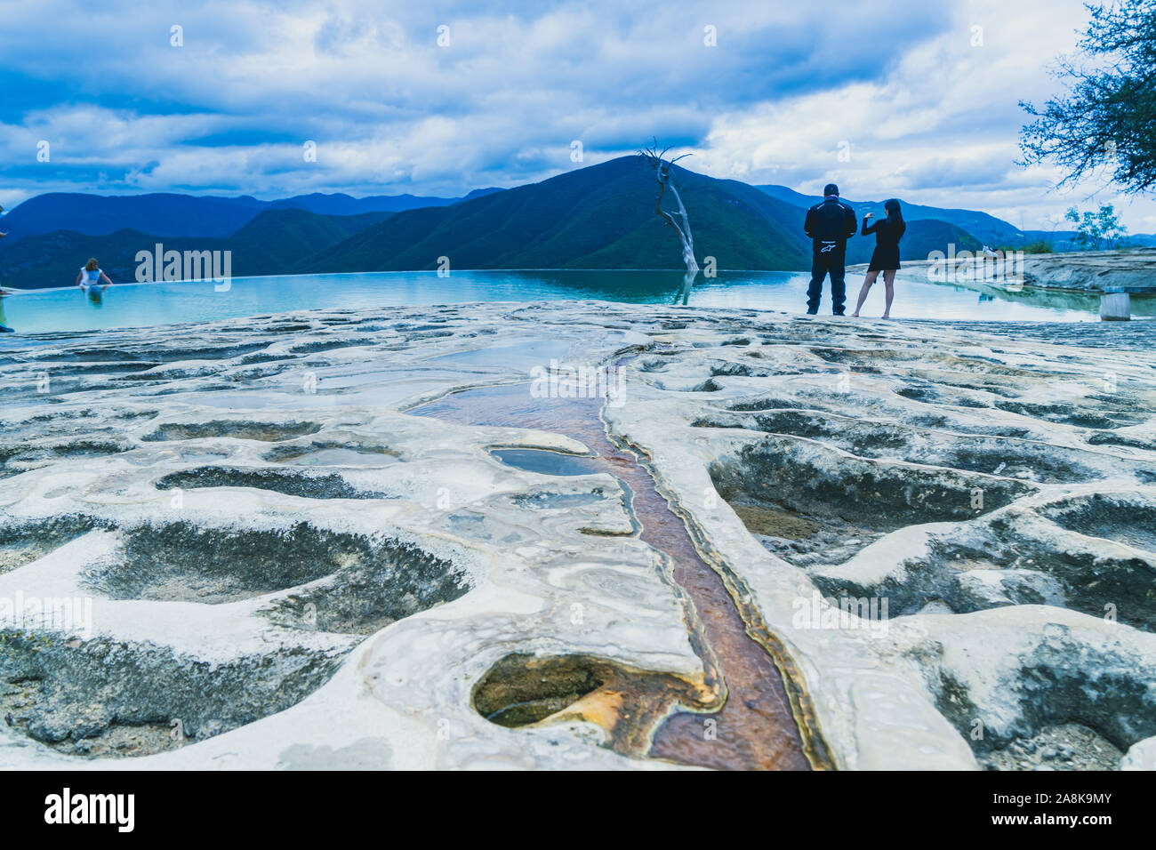 Water Falls "Hierve el Agua" in Oaxaca, Mexico Stock Photo - Alamy