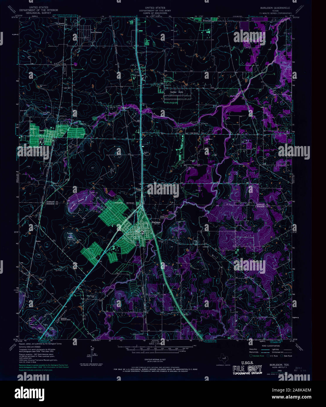 Map of burleson texas hi-res stock photography and images - Alamy