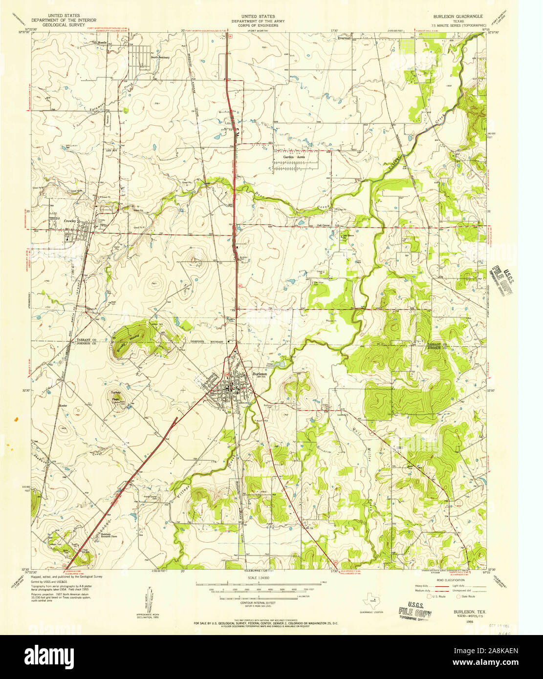 Map of burleson texas hi-res stock photography and images - Alamy