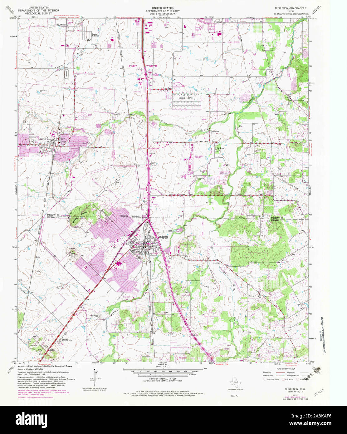 Map of burleson texas hi-res stock photography and images - Alamy