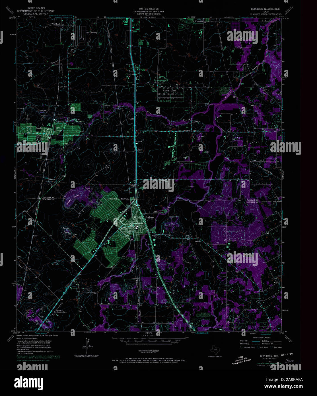 Map of burleson texas hi-res stock photography and images - Alamy