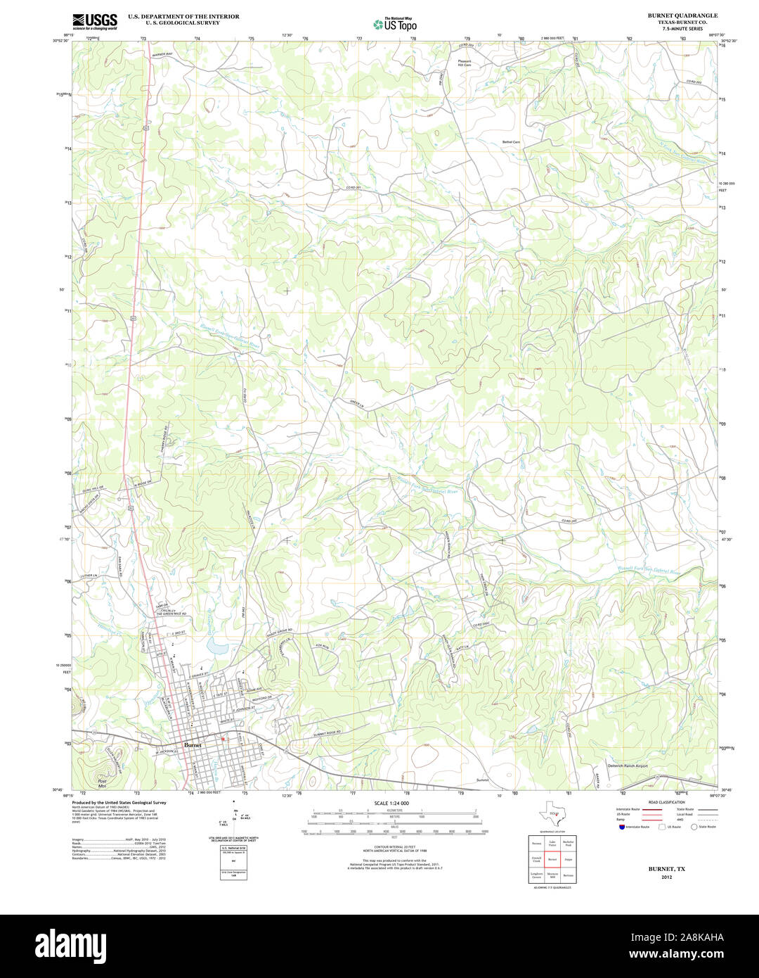 Map of burnet hi-res stock photography and images - Alamy