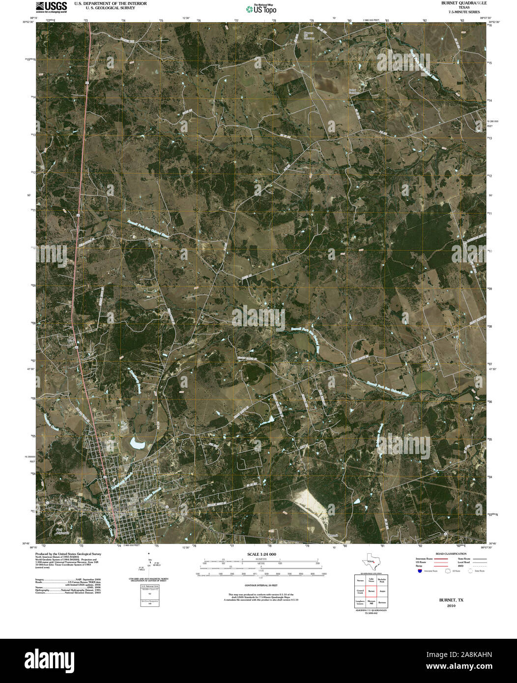 Map of burnet hi-res stock photography and images - Alamy