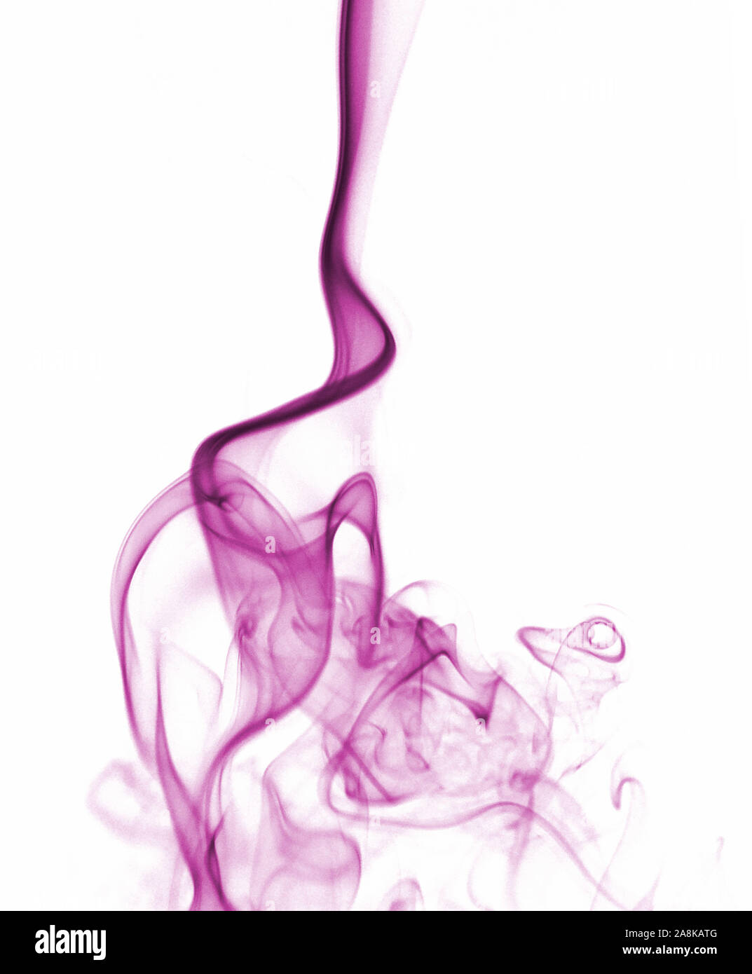 Abstract Violet smoke on white background, Violet background,Violet ink ...