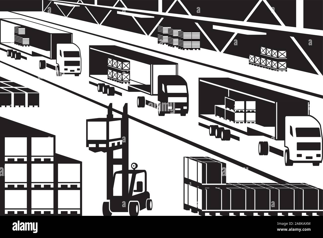 Pallet delivery hub - vector illustration Stock Vector Image & Art - Alamy