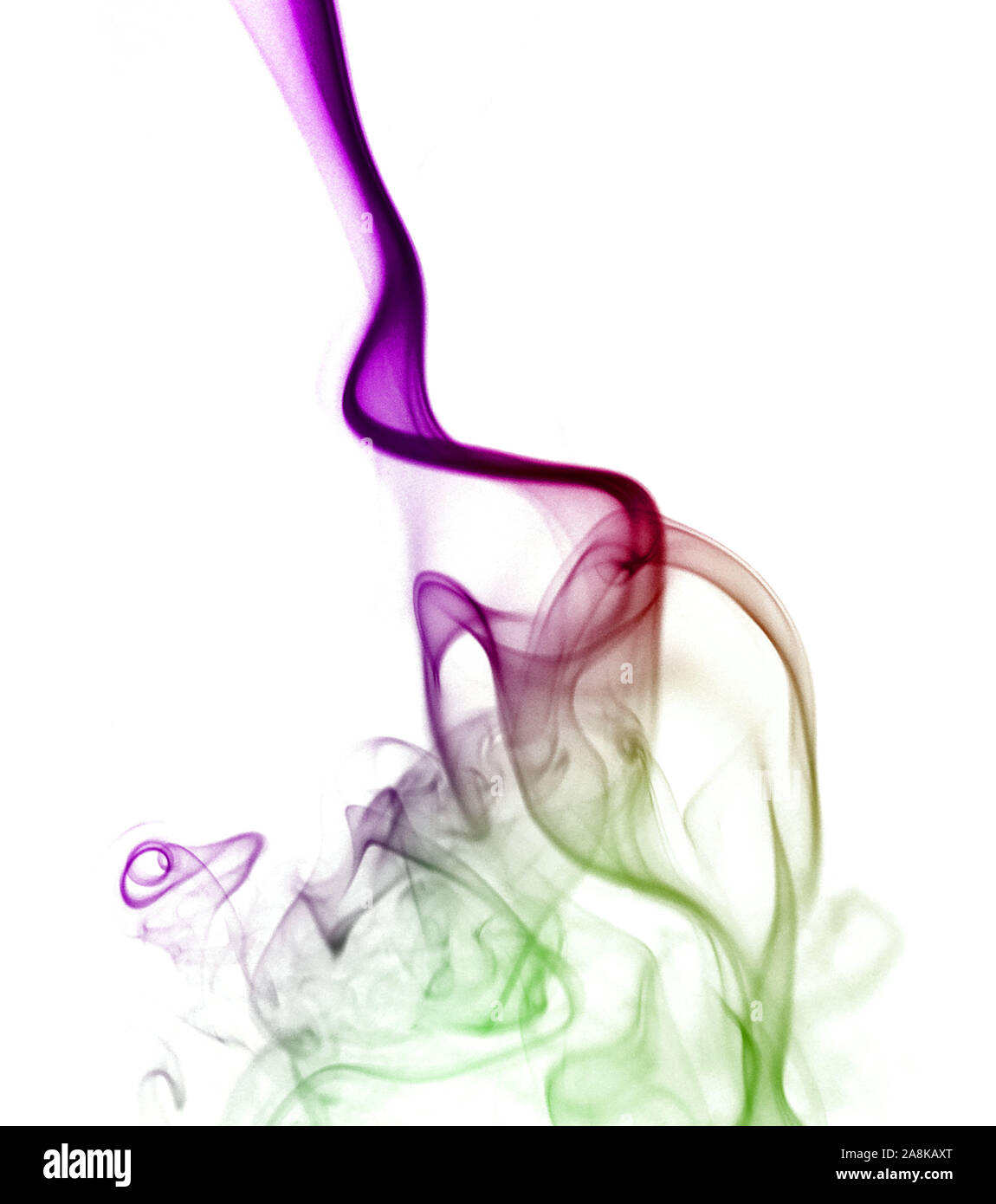 Abstract Violet smoke on white background, Violet background,Violet ink ...