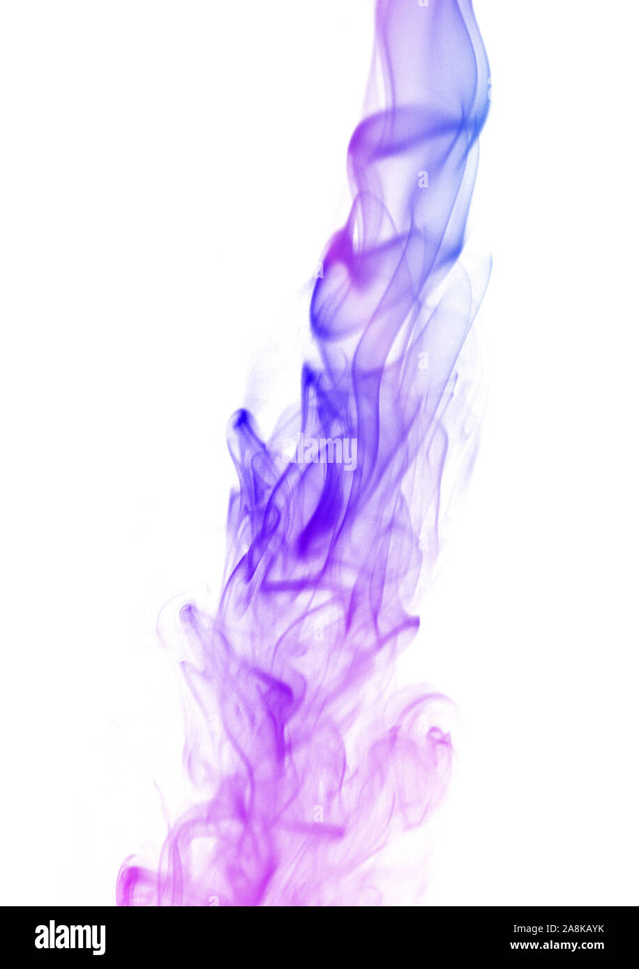 Abstract Violet smoke on white background, Violet background,Violet ink ...