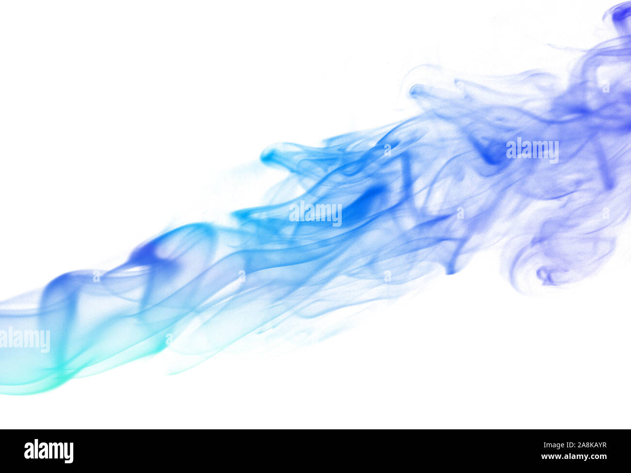 Blue coloured smoke Stock Photo - Alamy