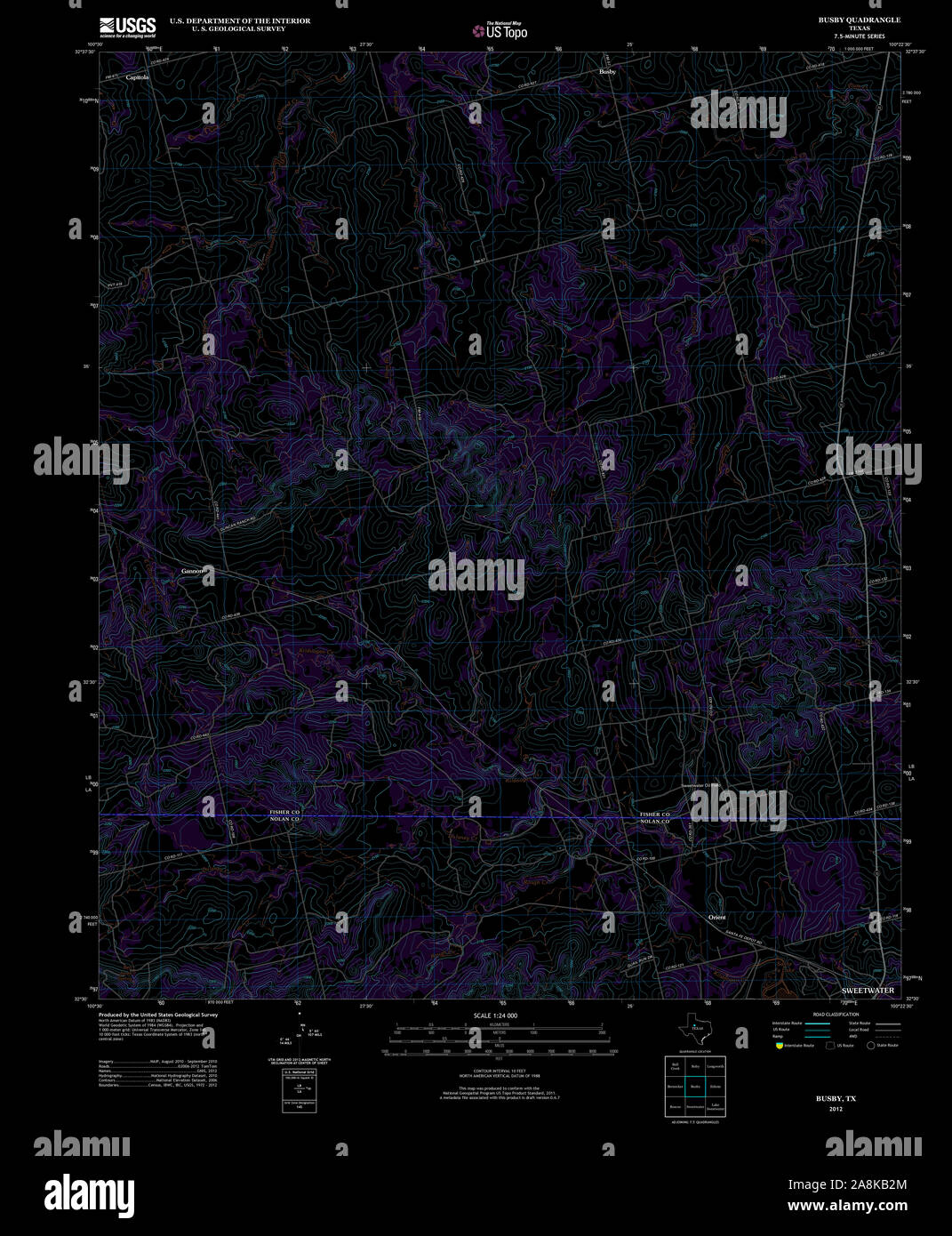 Map of busby hi-res stock photography and images - Alamy