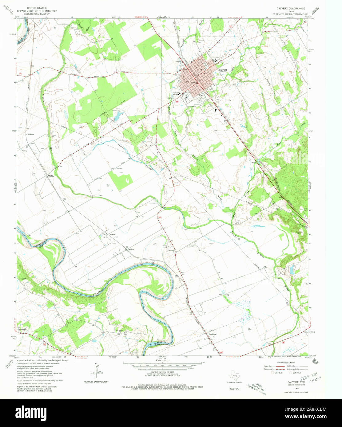 Map of calvert texas hi-res stock photography and images - Alamy