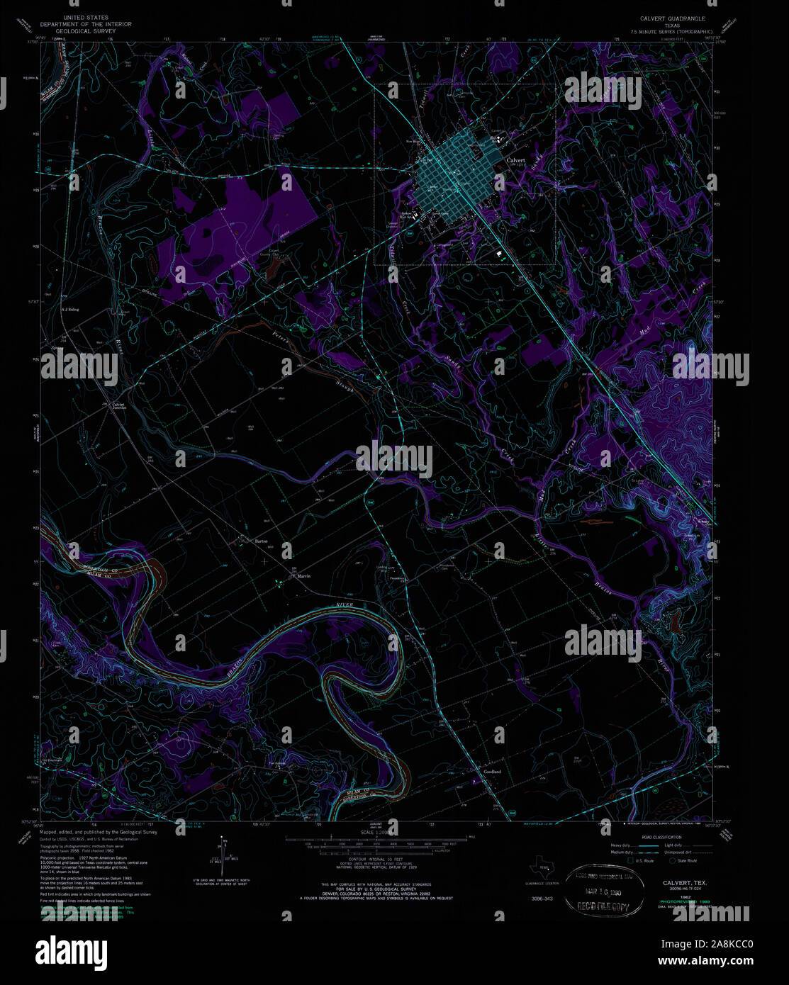 Map of calvert texas hi-res stock photography and images - Alamy