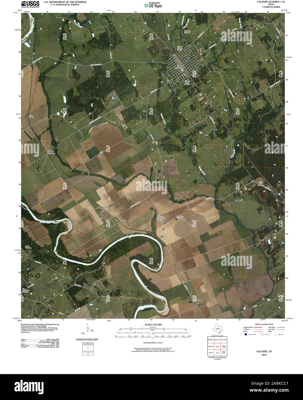 Map of calvert texas hi-res stock photography and images - Alamy