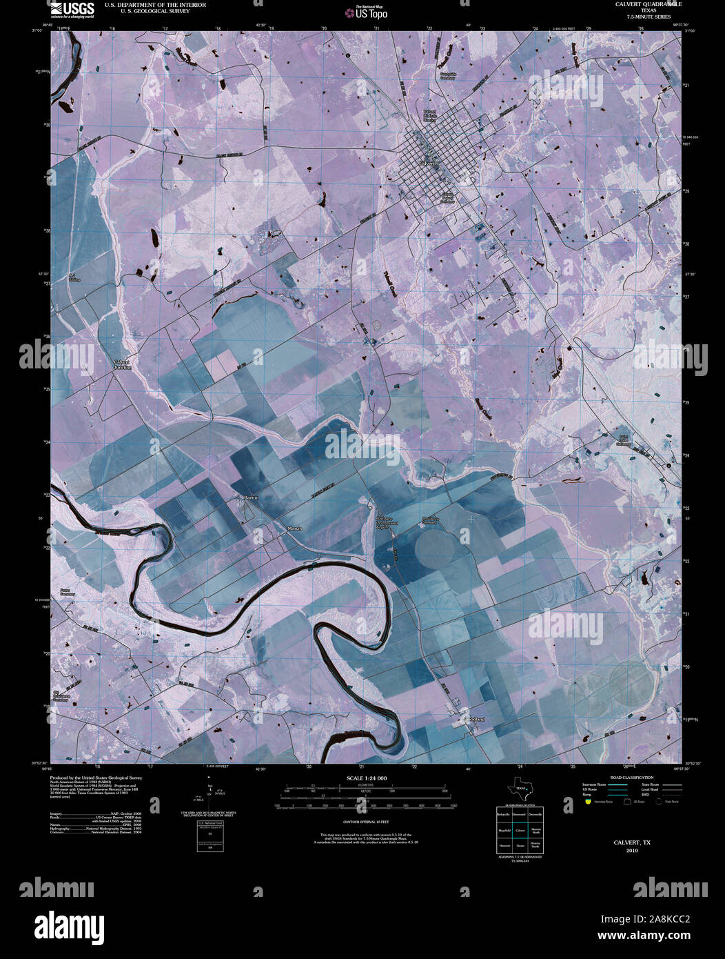 Map of calvert texas hi-res stock photography and images - Alamy