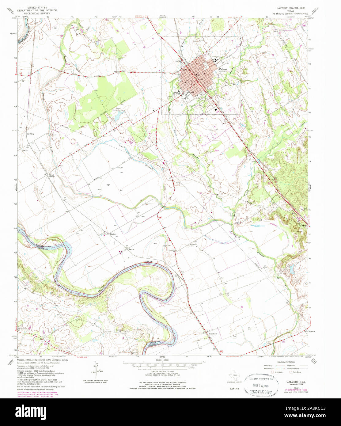 Map of calvert texas hi-res stock photography and images - Alamy