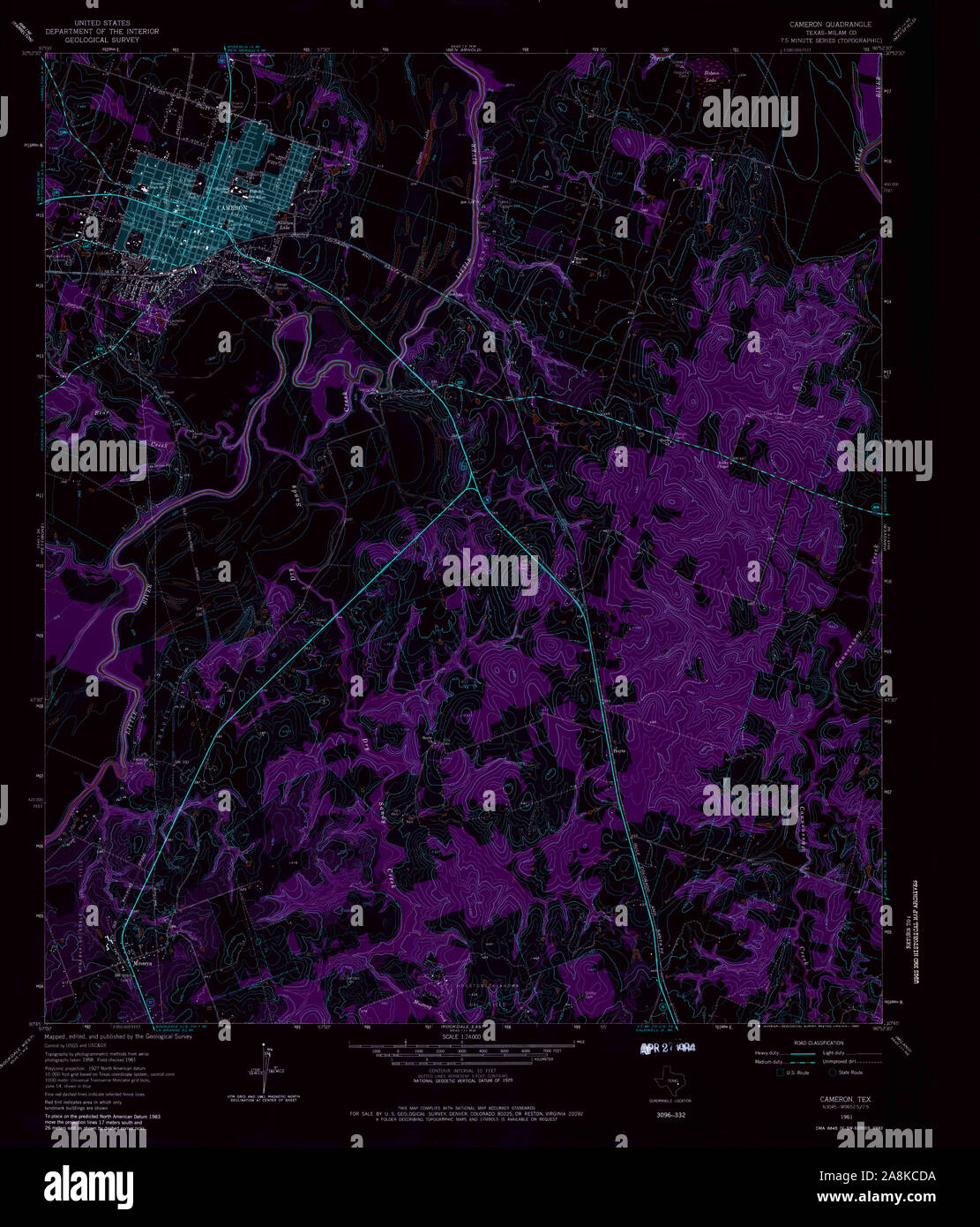 Cameron texas map hi-res stock photography and images - Alamy