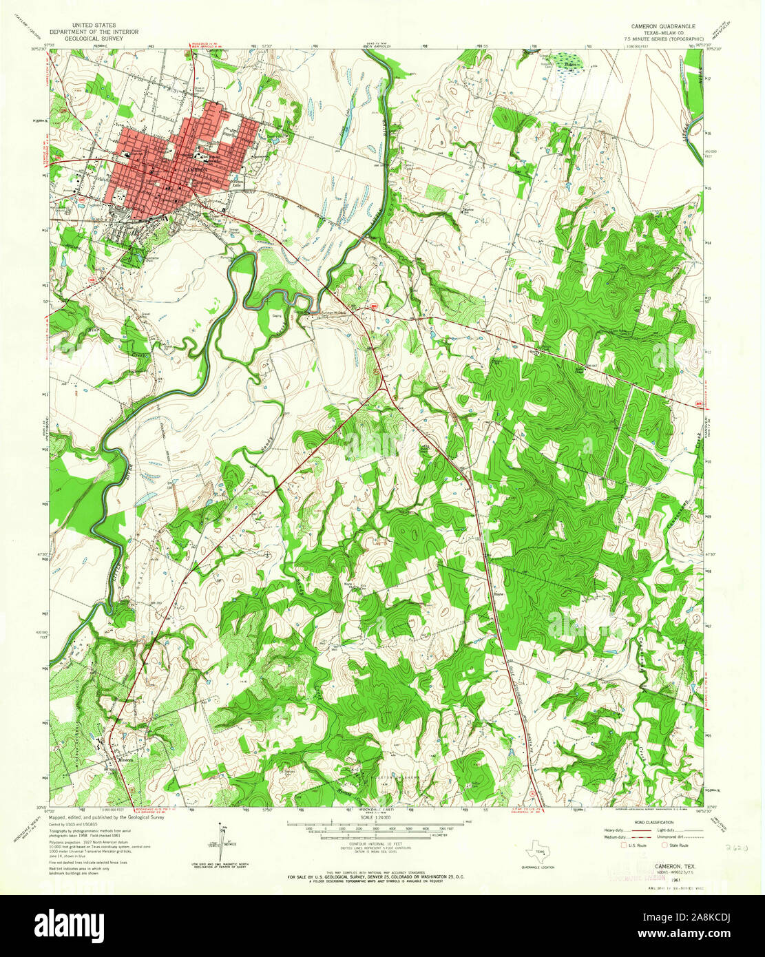 Map of cameron texas hi-res stock photography and images - Alamy