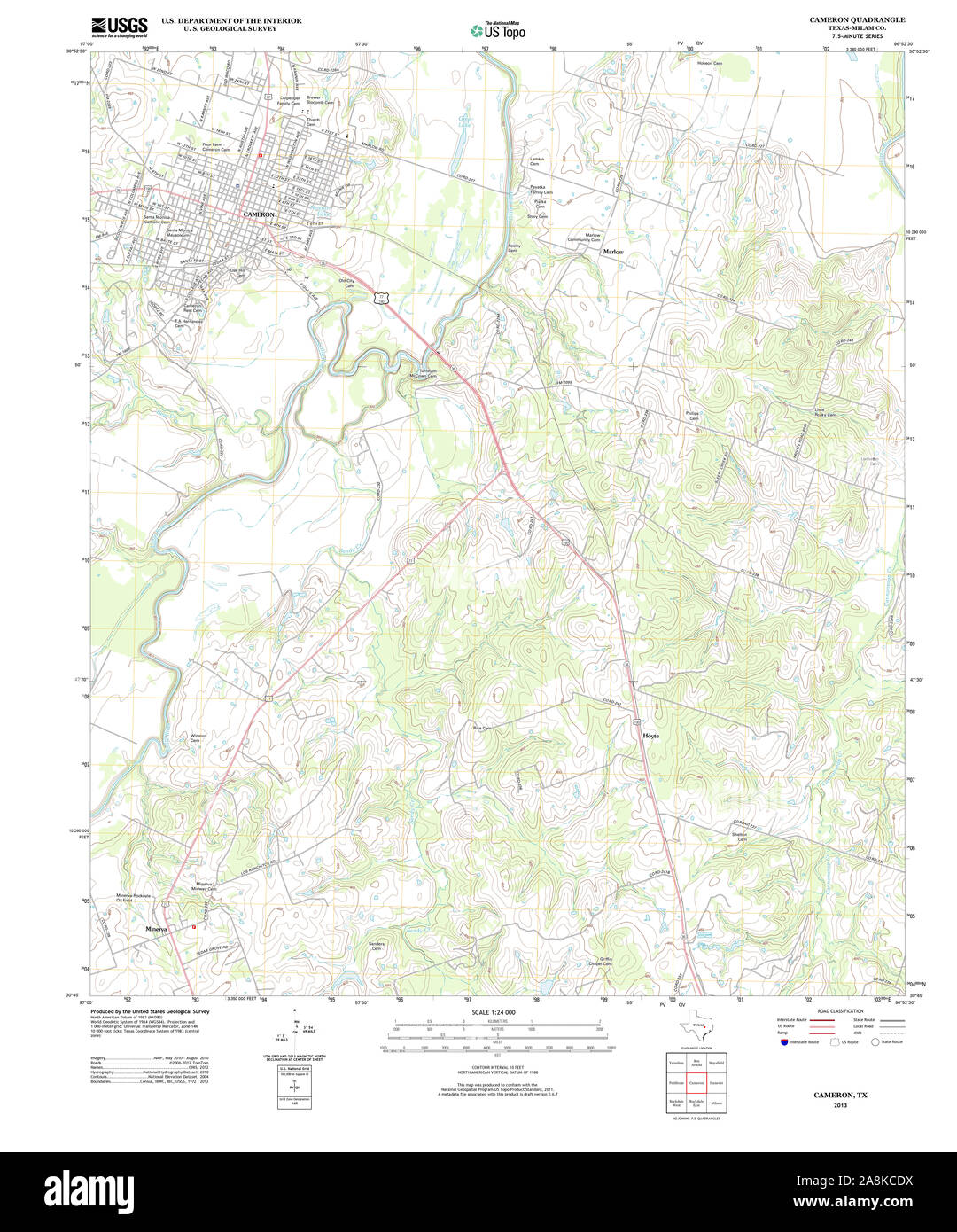 Cameron texas map hi-res stock photography and images - Alamy