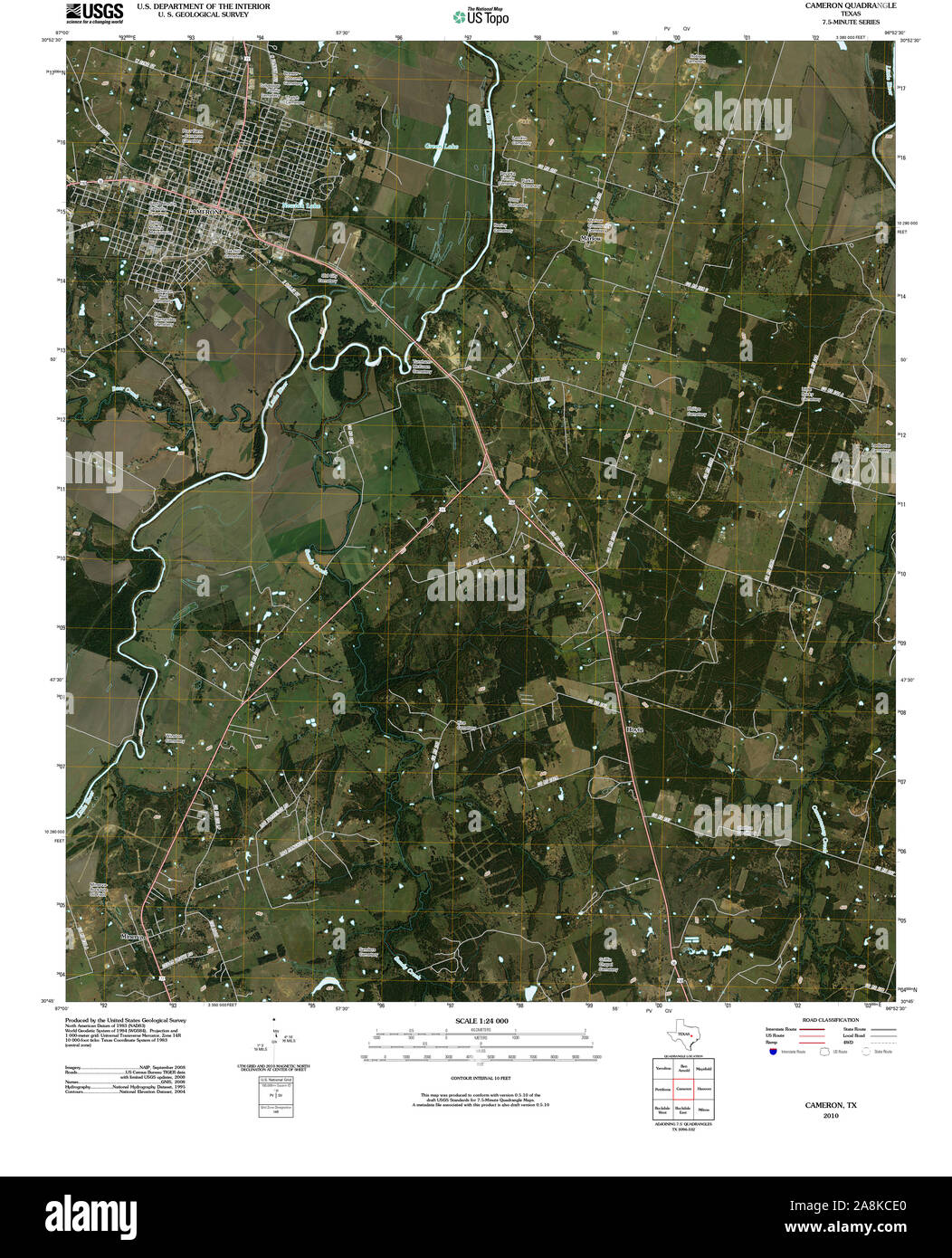 Map of cameron texas hi-res stock photography and images - Alamy