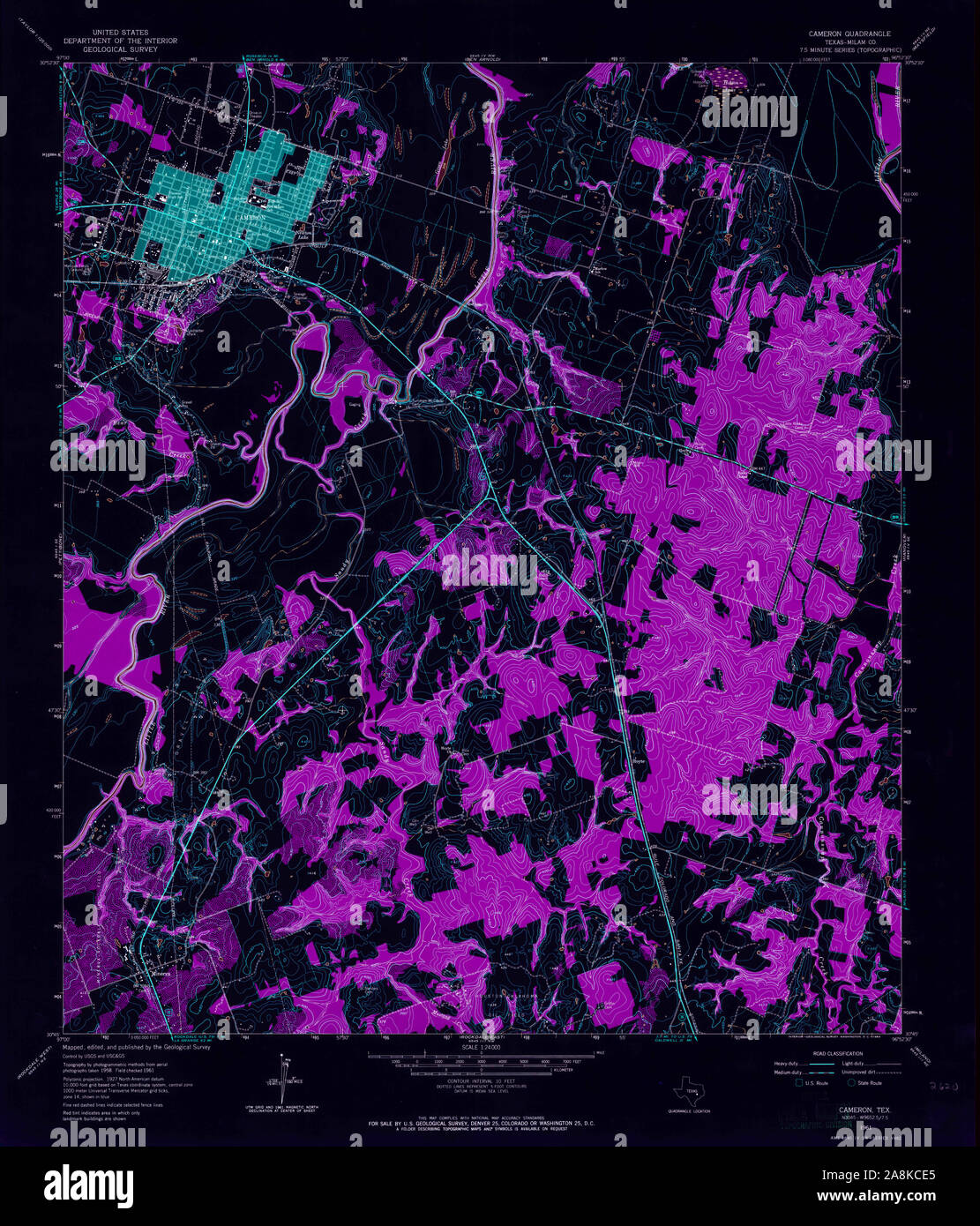 Cameron texas map hi-res stock photography and images - Alamy