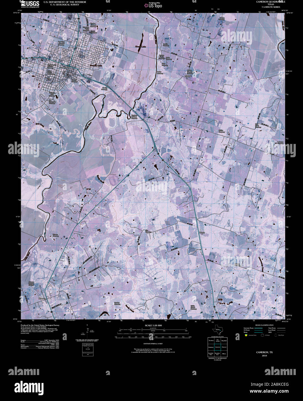 Map of cameron texas hi-res stock photography and images - Alamy