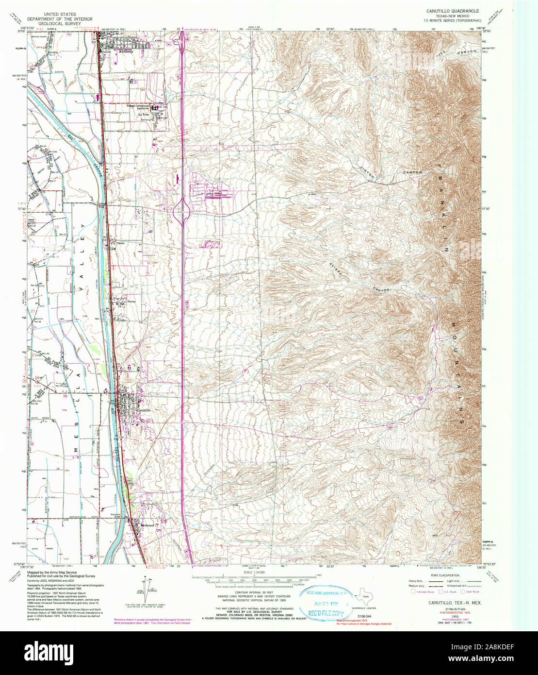 Map of canutillo hi-res stock photography and images - Alamy