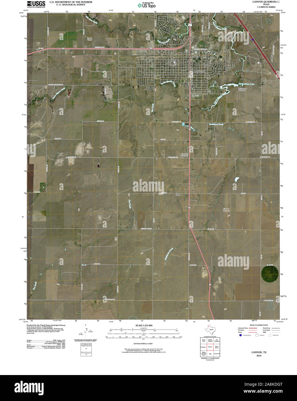 Canyon texas map hi-res stock photography and images - Alamy