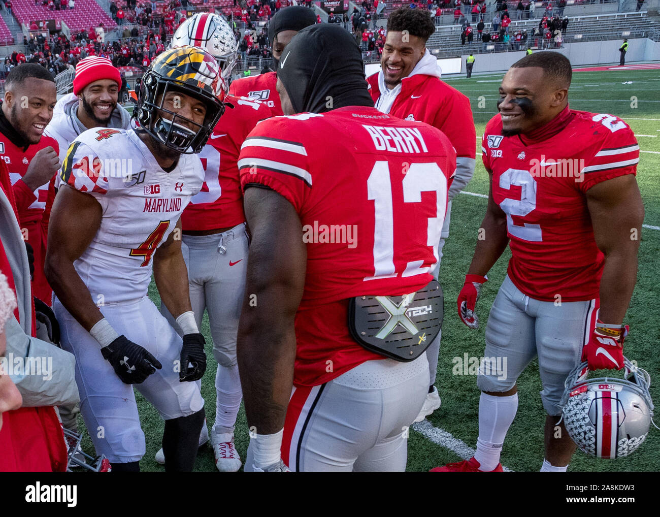 Columbus, Ohio, USA. 9th Nov, 2019. Maryland Terrapins linebacker ...